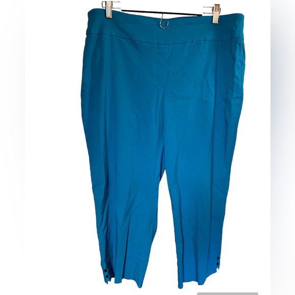 Ruby Rd. | Pants & Jumpsuits | Vintage Ruby Rd Teal Blue Pullon Cropped ...